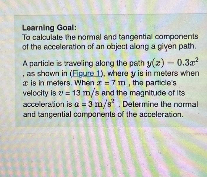 Solved Learning Goal: To calculate the normal and tangential | Chegg.com