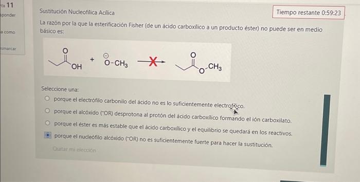 Solved ta 11 sponder a como esmarcar Sustitución | Chegg.com