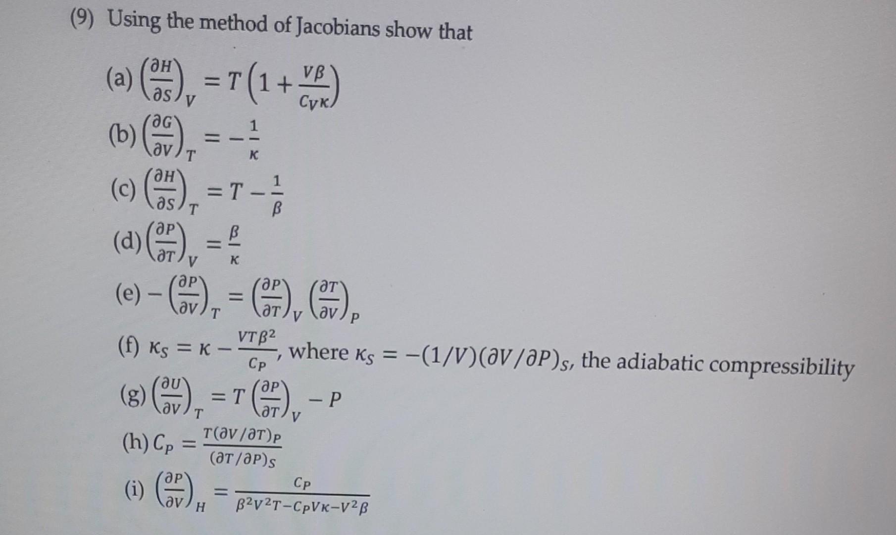 Solved (9) Using the method of Jacobians show that (a) | Chegg.com