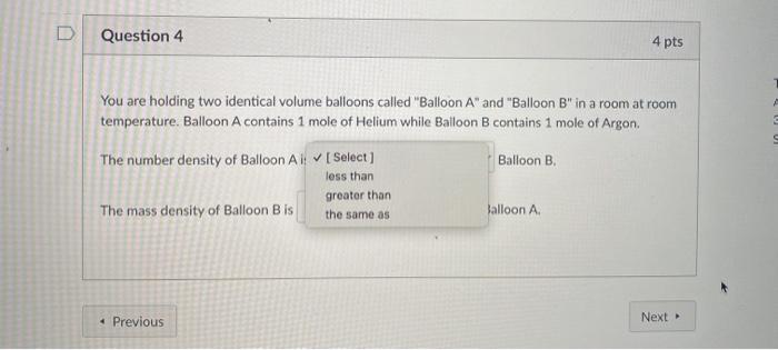Solved You are holding two identical volume balloons called | Chegg.com