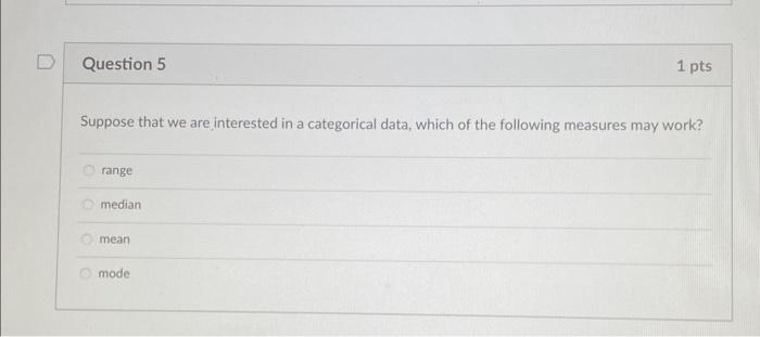 Solved Suppose that we are interested in a categorical data, | Chegg.com