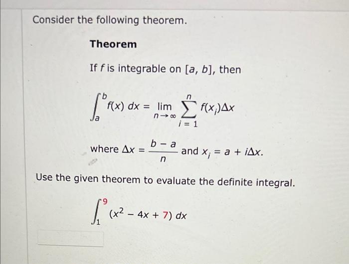Solved Consider the following theorem. Theorem If f is | Chegg.com