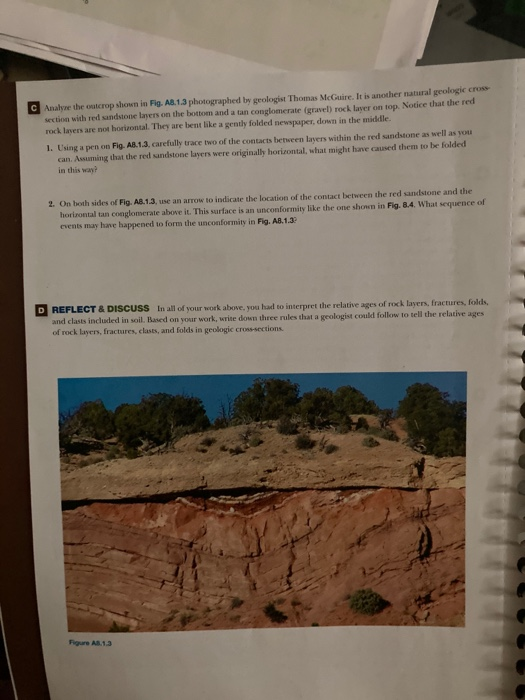 Solved Geologic Inquiry for Relative Dating Activity 8.1 | Chegg.com