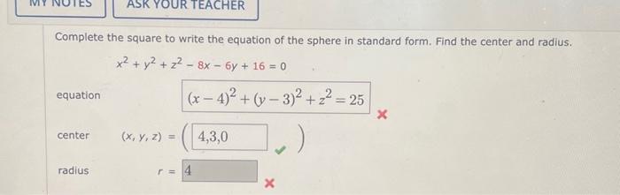 Solved Complete the square to write the equation of the | Chegg.com