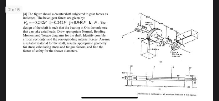 Solved Gear 3. SOODS [4] The figure shows a countershaft | Chegg.com