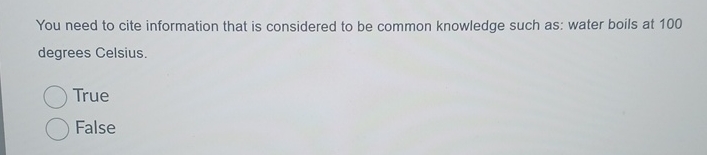 Solved You need to cite information that is considered to be | Chegg.com