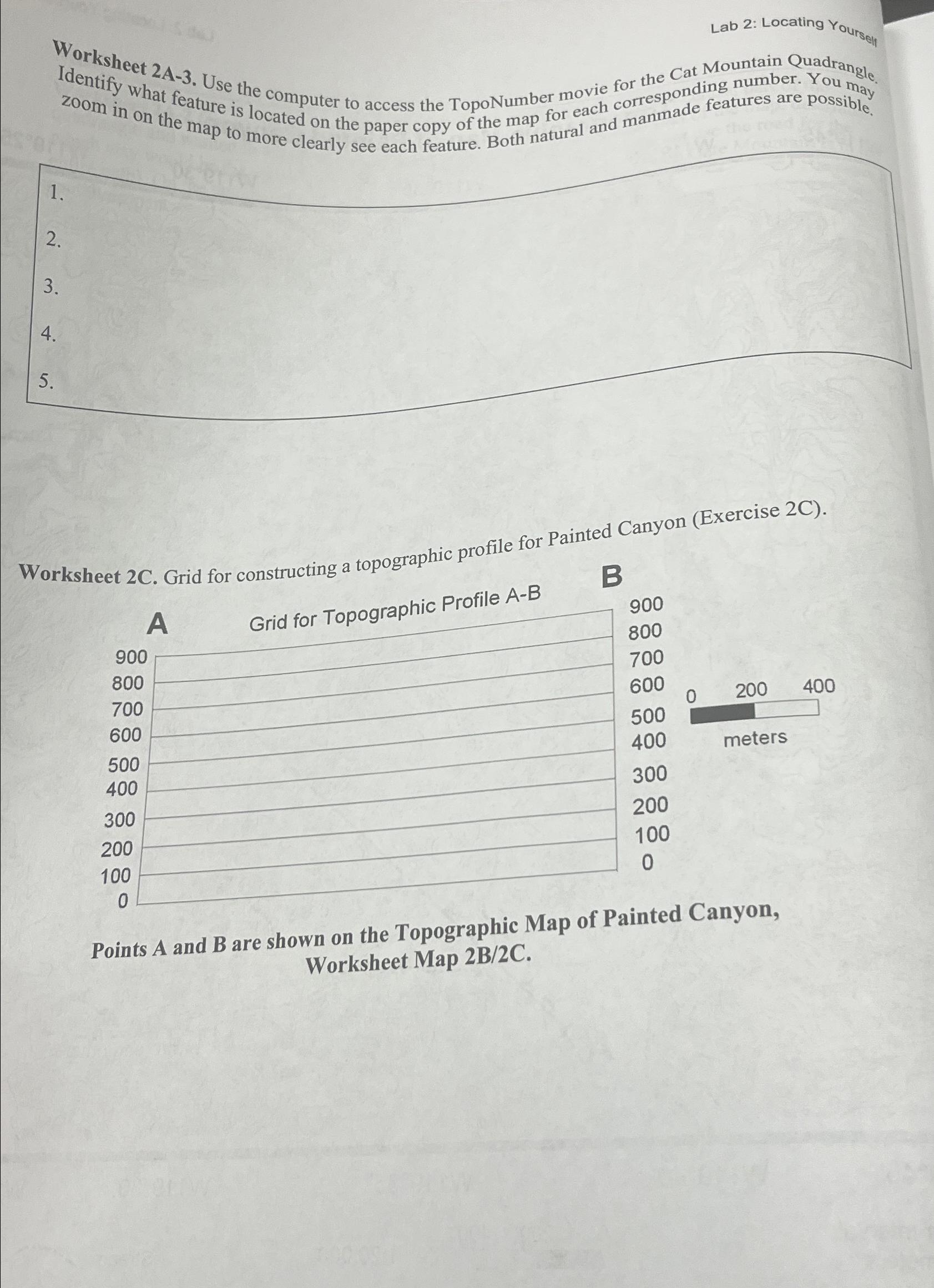 Solved Lab 2: Locating YourselfWorksheet 2A-3. ﻿Use the | Chegg.com