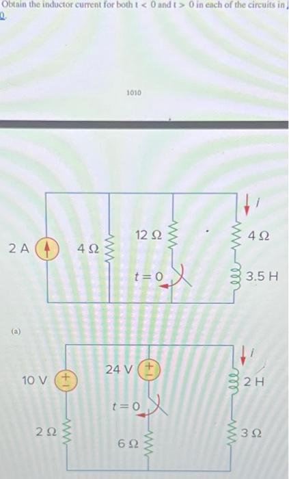 Solved Obtain the inductor current for both t 0 in | Chegg.com
