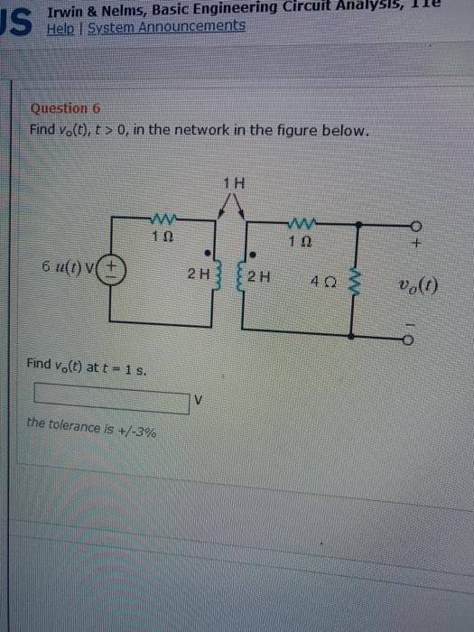 Solved JS , 11 Irwin & Nelms, Basic Engineering Circuit | Chegg.com Solved JS , 11 Irwin & Nelms, Basic Engineering Circuit | Chegg.com
