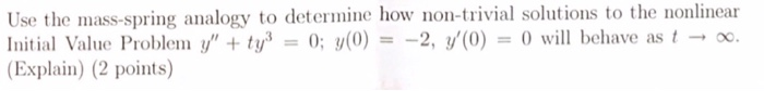 Solved Use the mass-spring analogy to determine how | Chegg.com