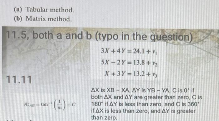 Solved (a) Tabular method. (b) Matrix method. 11.5, both a | Chegg.com