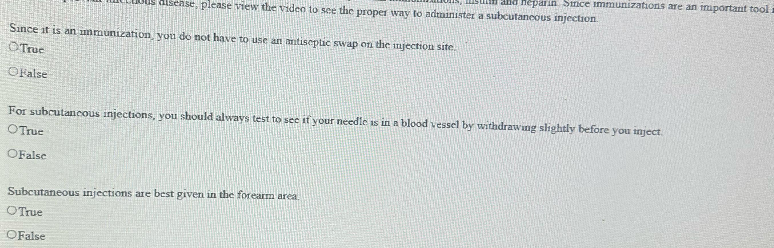 and neparin. Since immunizations are an important | Chegg.com
