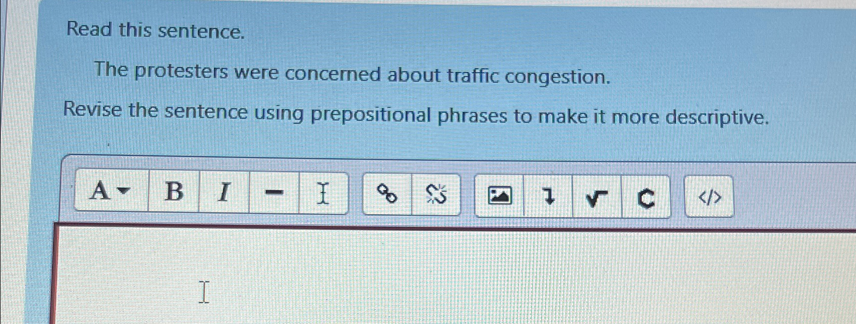Solved Read this sentence.The protesters were concerned | Chegg.com