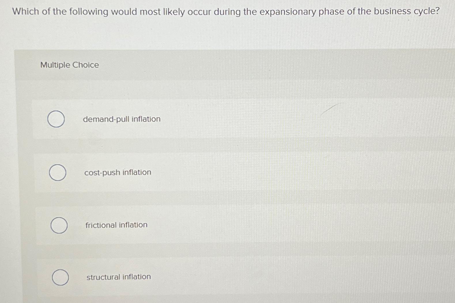 Solved Which of the following would most likely occur during | Chegg.com