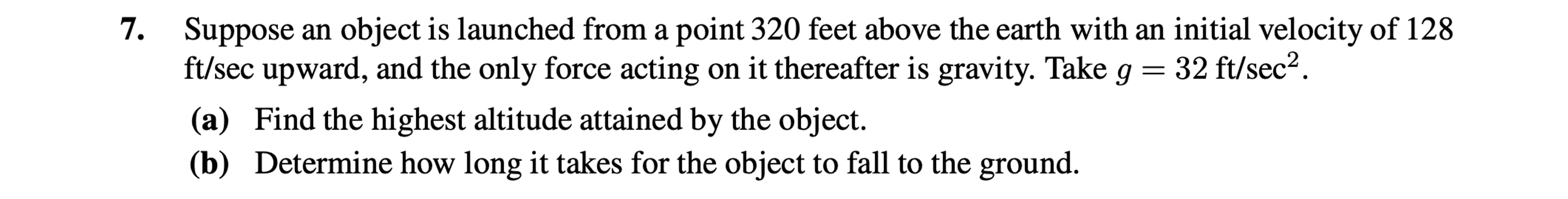 Solved Suppose an object is launched from a point 320 ﻿feet | Chegg.com