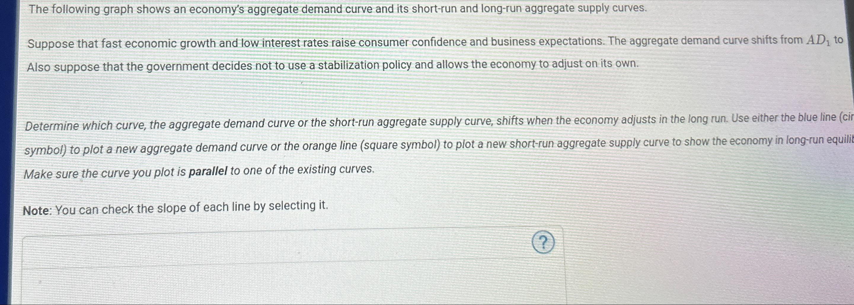 Solved The following graph shows an economy's aggregate | Chegg.com