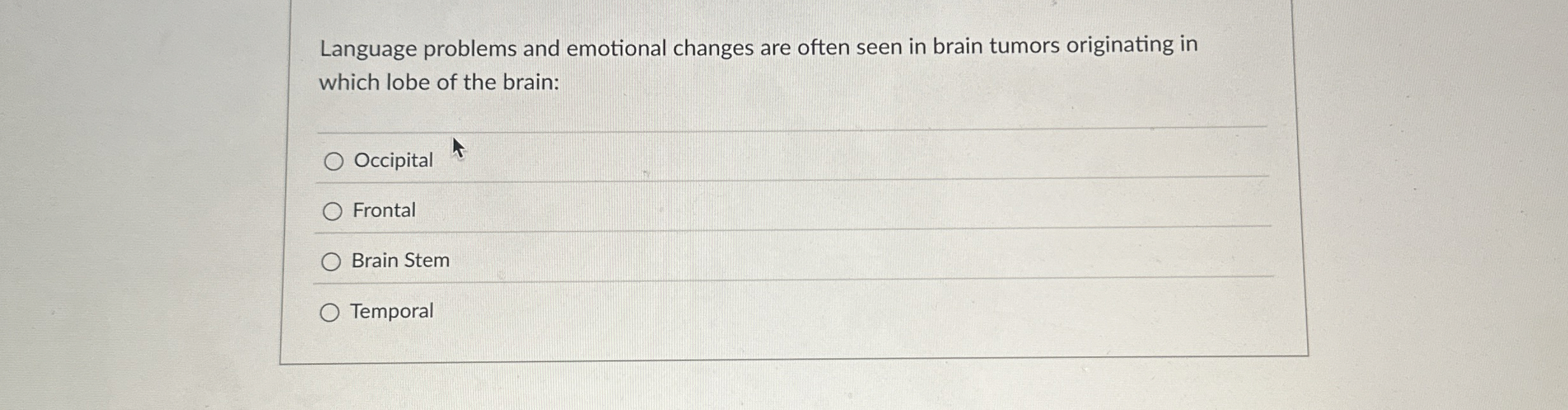 Solved Language problems and emotional changes are often | Chegg.com