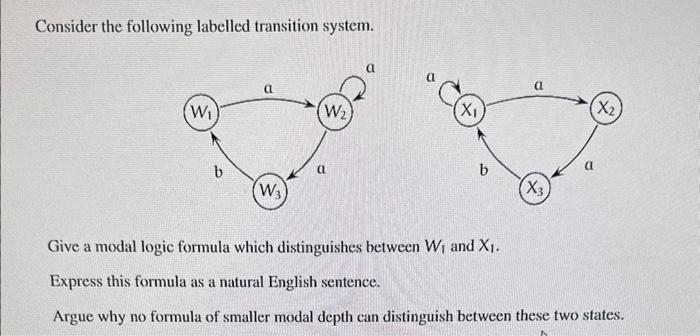 Solved Consider The Following Labelled Transition System