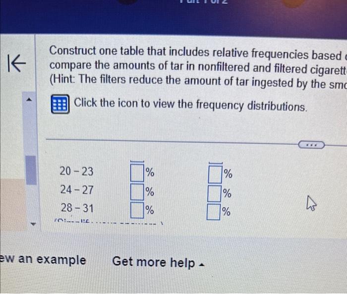 Construct one table that includes relative | Chegg.com