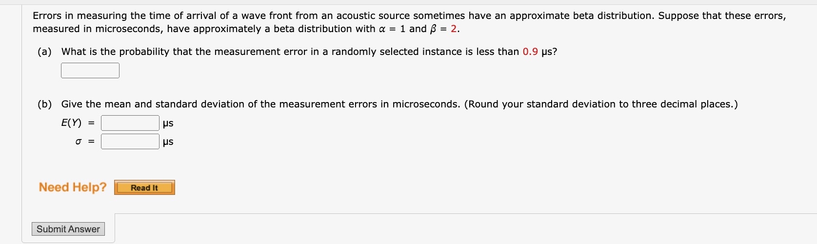 Solved Errors in measuring the time of arrival of a wave | Chegg.com