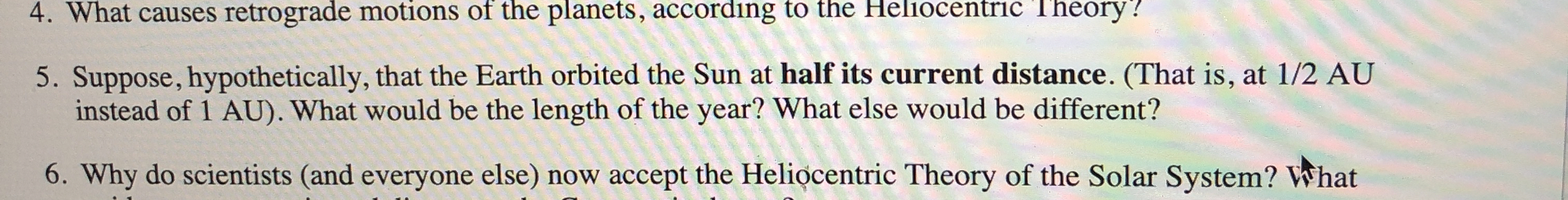 Solved What causes retrograde motions of the planets, | Chegg.com