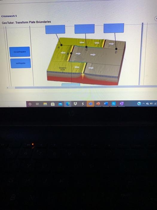 Solved Homeworks Geo Tutor: Transform Plate Boundaries Oceae | Chegg.com