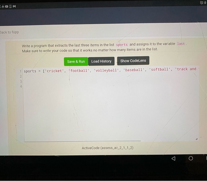 Solved 0 Back To Fopp Write A Program That Extracts The Last 