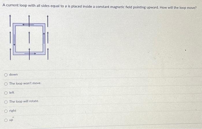 Solved A current loop with all sides equal to s is placed | Chegg.com