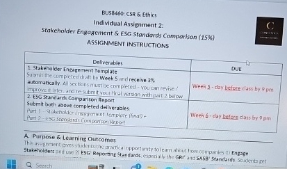 Solved BU58460: CSR & EthicsIndividual Assignment | Chegg.com