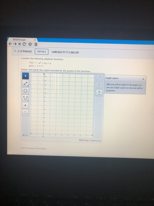 Solved WebAssign € →XCO 1. [-/2 Points] DETAILS LARCALC11 | Chegg.com