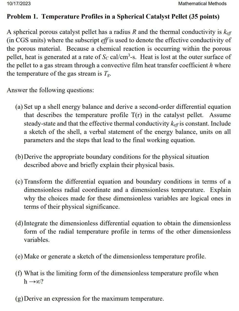 Solved CHEN 5303 Reference text book is Applied | Chegg.com Solved CHEN 5303 Reference text book is Applied | Chegg.com