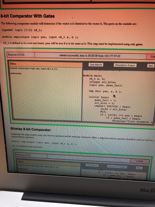 8-bit Comparator With Gates The following comparator | Chegg.com