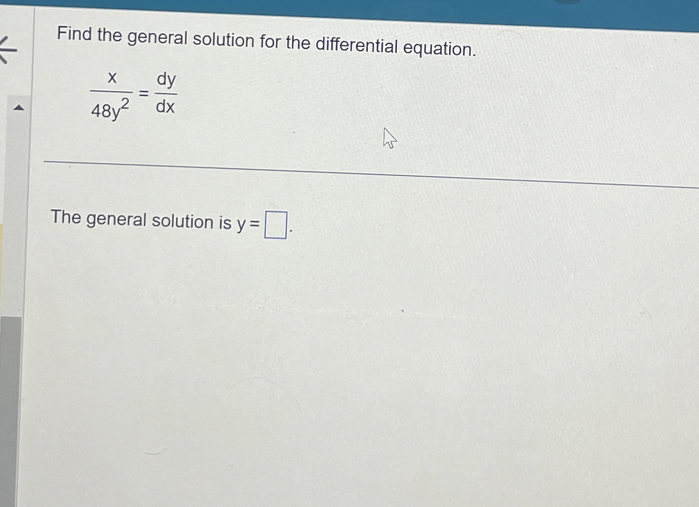 Solved Find the general solution for the differential | Chegg.com