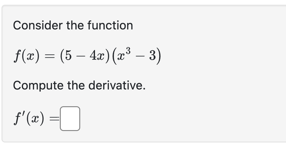 Solved Consider The Functionf X 5 4x X3 3 Compute The