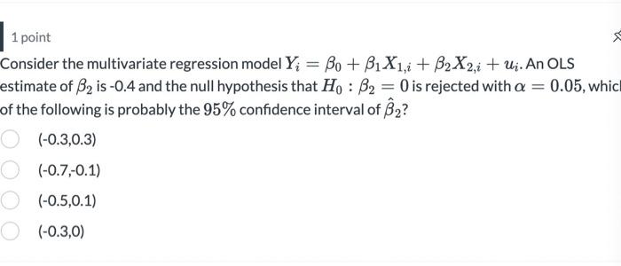 Solved Consider the multivariate regression model | Chegg.com