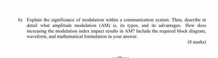 Solved Explain the significance of modulation within a | Chegg.com