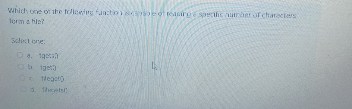 Solved Which one of the following function is capable of | Chegg.com