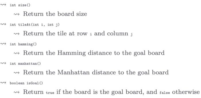 Solved Problem 1. (Board Data Type) Implement an immutable | Chegg.com