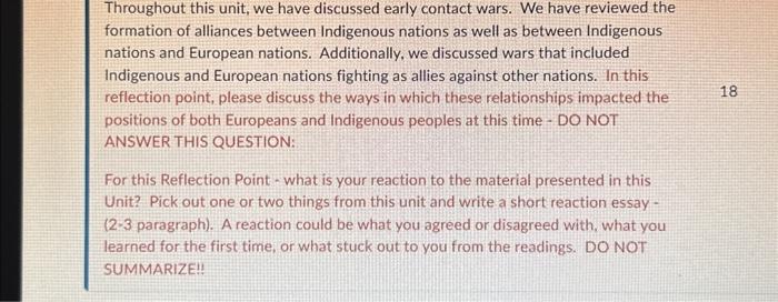 Throughout this unit, we have discussed early contact | Chegg.com