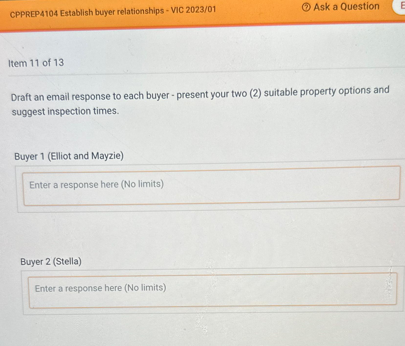 Solved CPPREP4104 ﻿Establish buyer relationships - ﻿VIC | Chegg.com