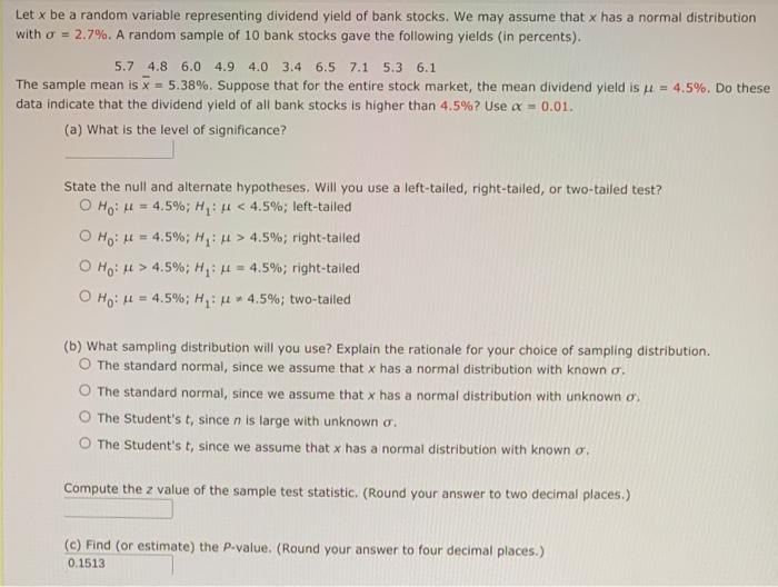 Solved Let x be a random variable representing dividend | Chegg.com