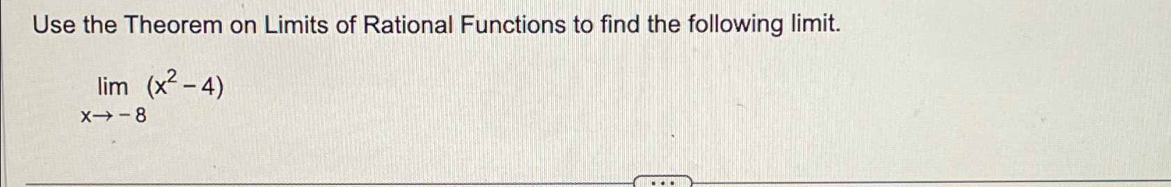 Solved Use the Theorem on Limits of Rational Functions to | Chegg.com