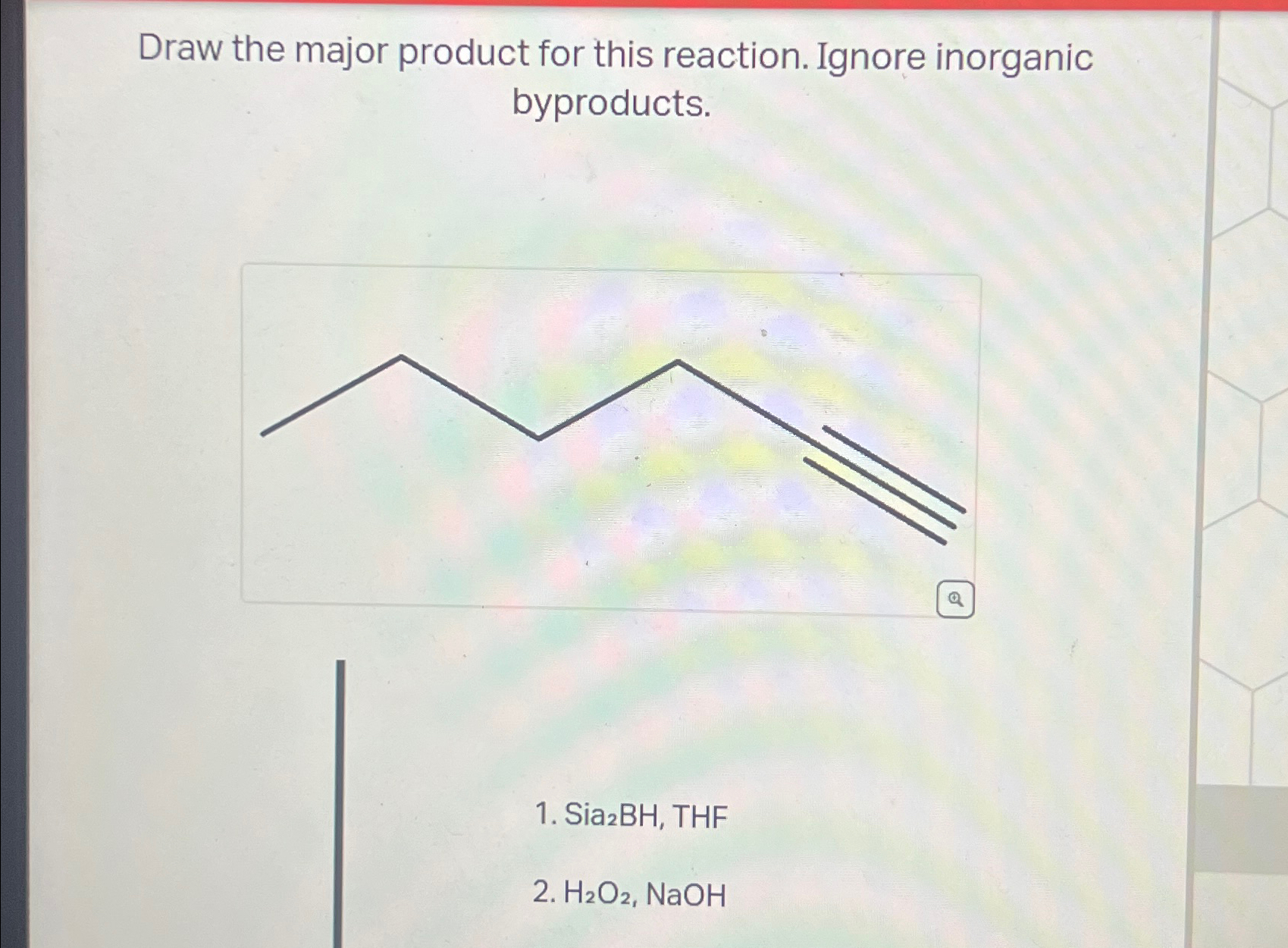 Solved Draw the major product for this reaction. Ignore | Chegg.com