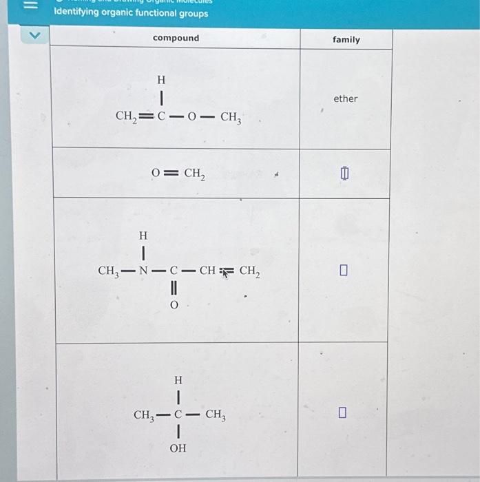 Identifying organic functional groups | Chegg.com