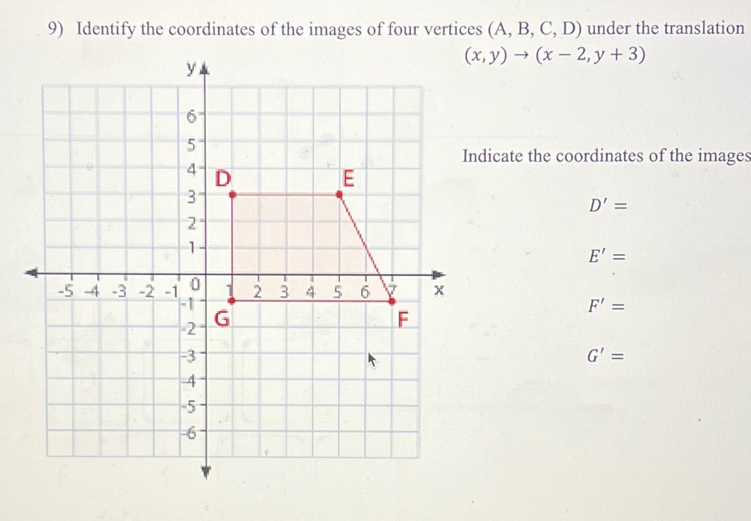 Solved Identify the coordinates of the images of four | Chegg.com