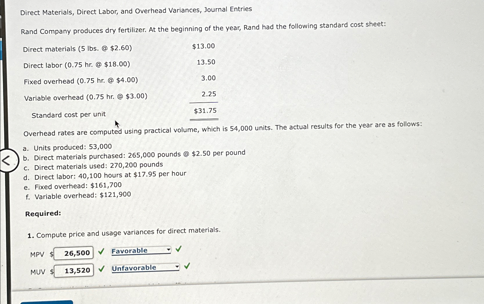 Solved Direct Materials, Direct Labor, and Overhead | Chegg.com