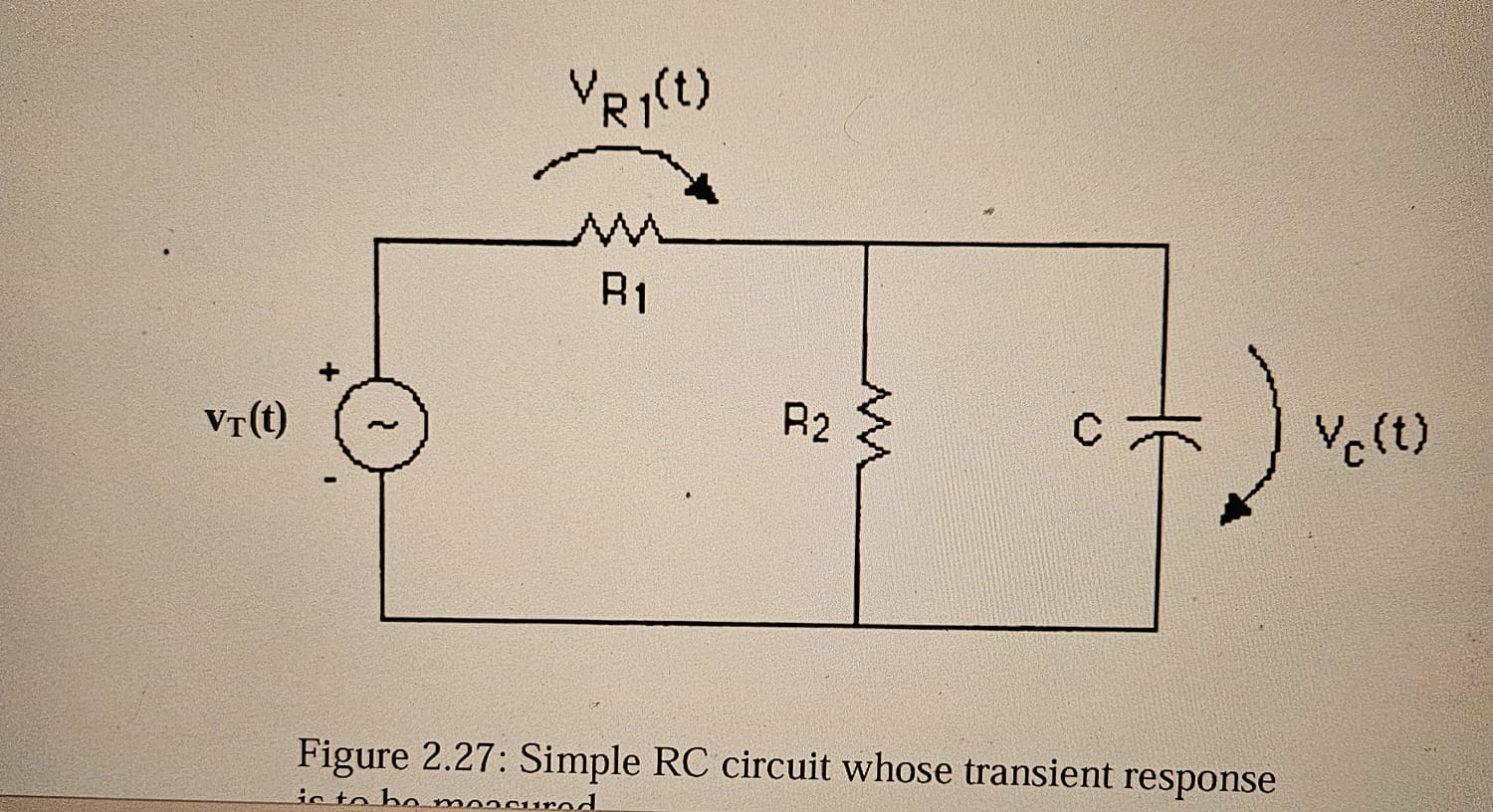 Solved Figure 2.27: Simple RC circuit whose transient | Chegg.com