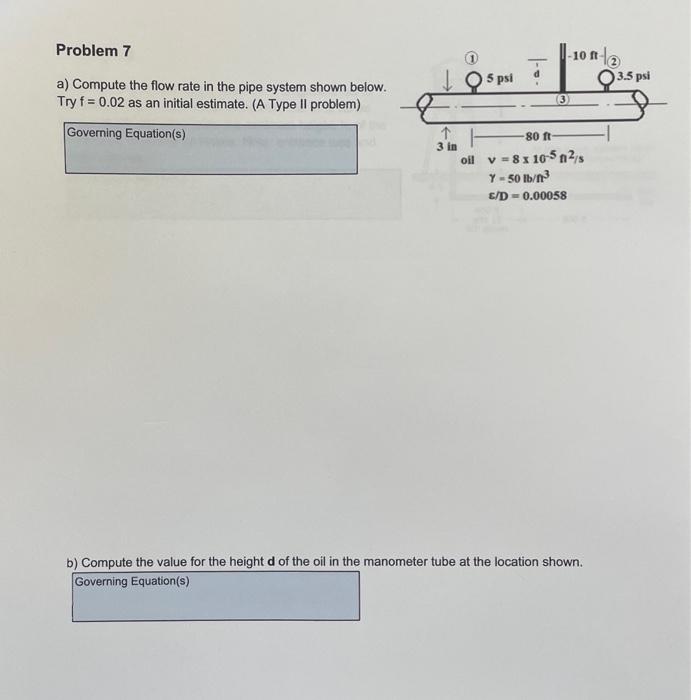 Solved a) Compute the flow rate in the pipe system shown | Chegg.com