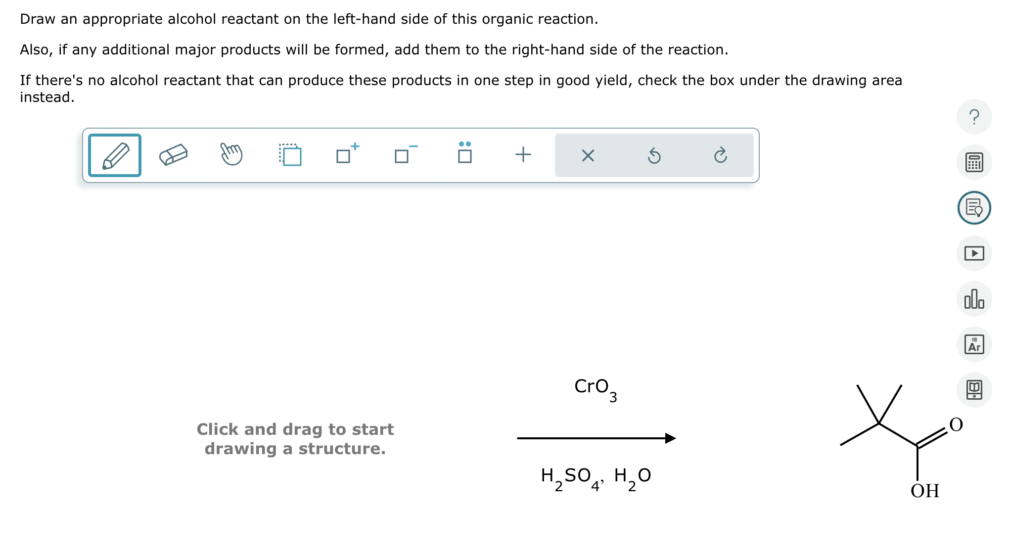Solved Draw an appropriate alcohol reactant on the left-hand | Chegg.com