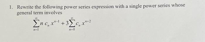 Solved Differential Equations Rewrite the following power | Chegg.com